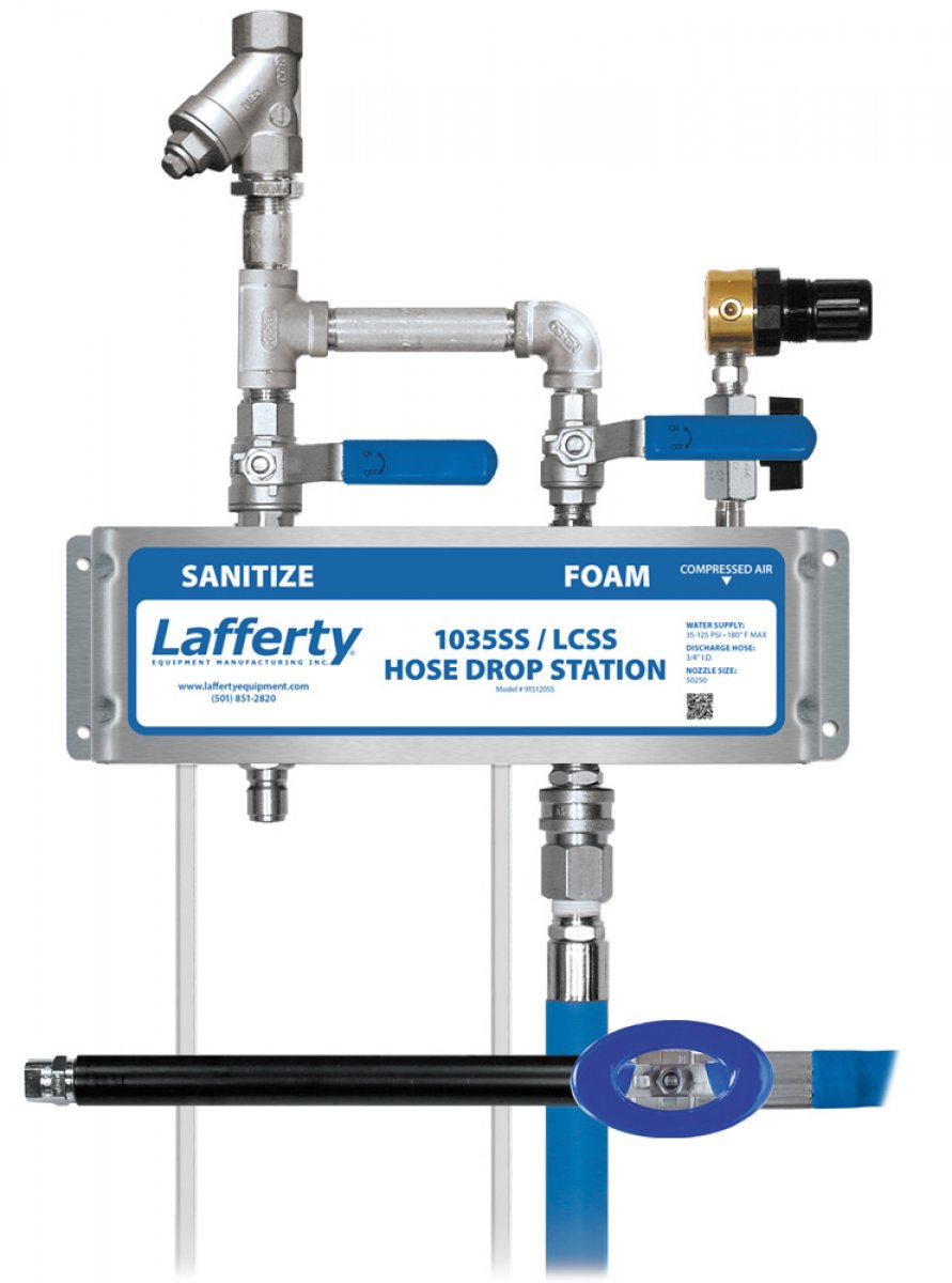 1035 SS Sanitize/ LCSS Foam Hose Drop Station | Lafferty Equipment ...