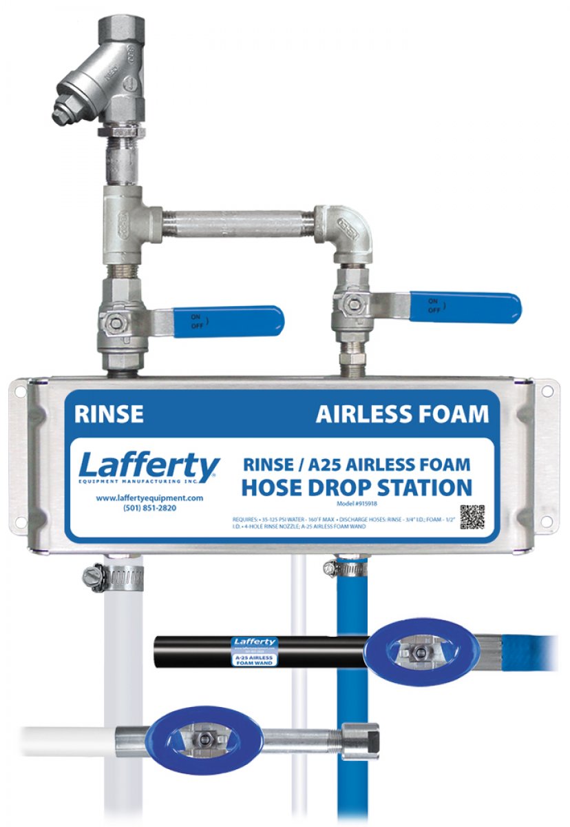 Rinse / A-25 Airless Foam Hose Drop Station | Lafferty Equipment ...