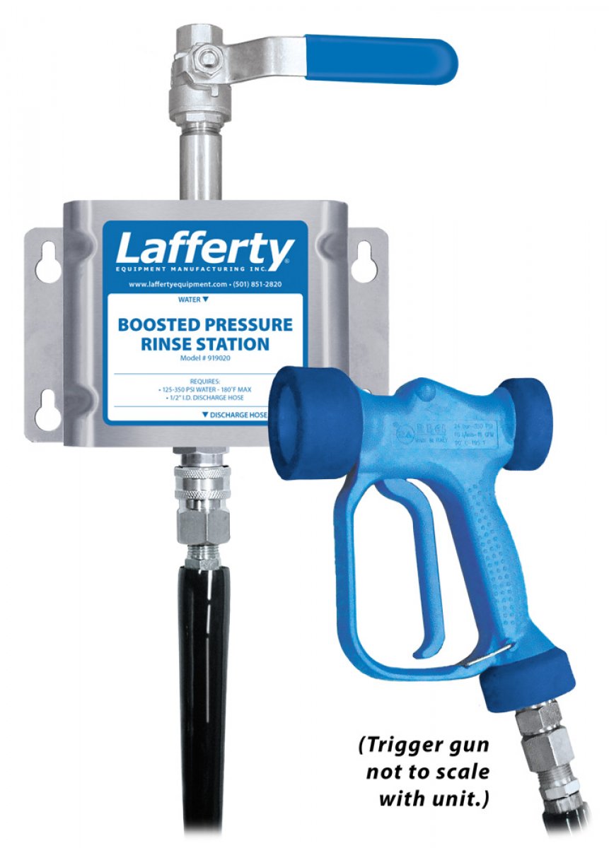 Boosted Pressure Rinse Station | Lafferty Equipment Manufacturing, Inc.