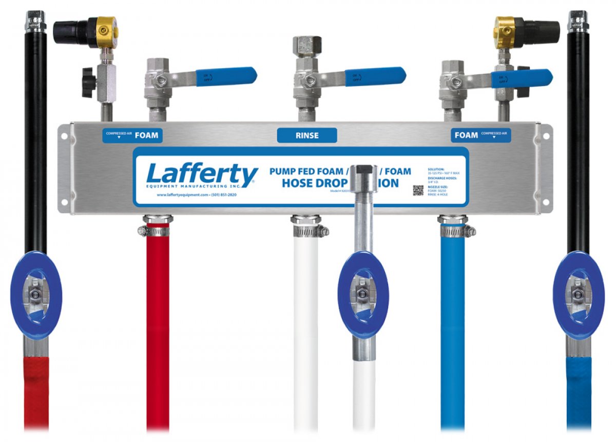 Pump Fed Foam / Rinse / Foam Hose Drop Station | Lafferty Equipment ...
