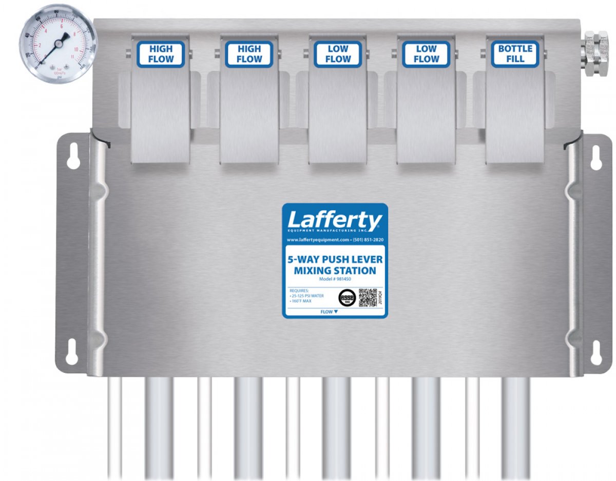 5-Way Push Lever Mixing Station | Lafferty Equipment Manufacturing, Inc.